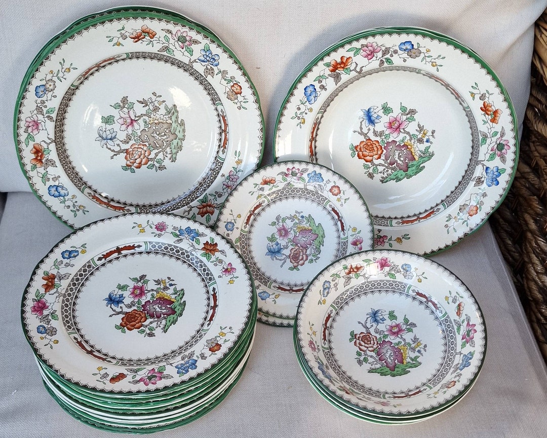 Selection of Vintage Copeland Spode Bone China Plates and Bowls Chinese ...