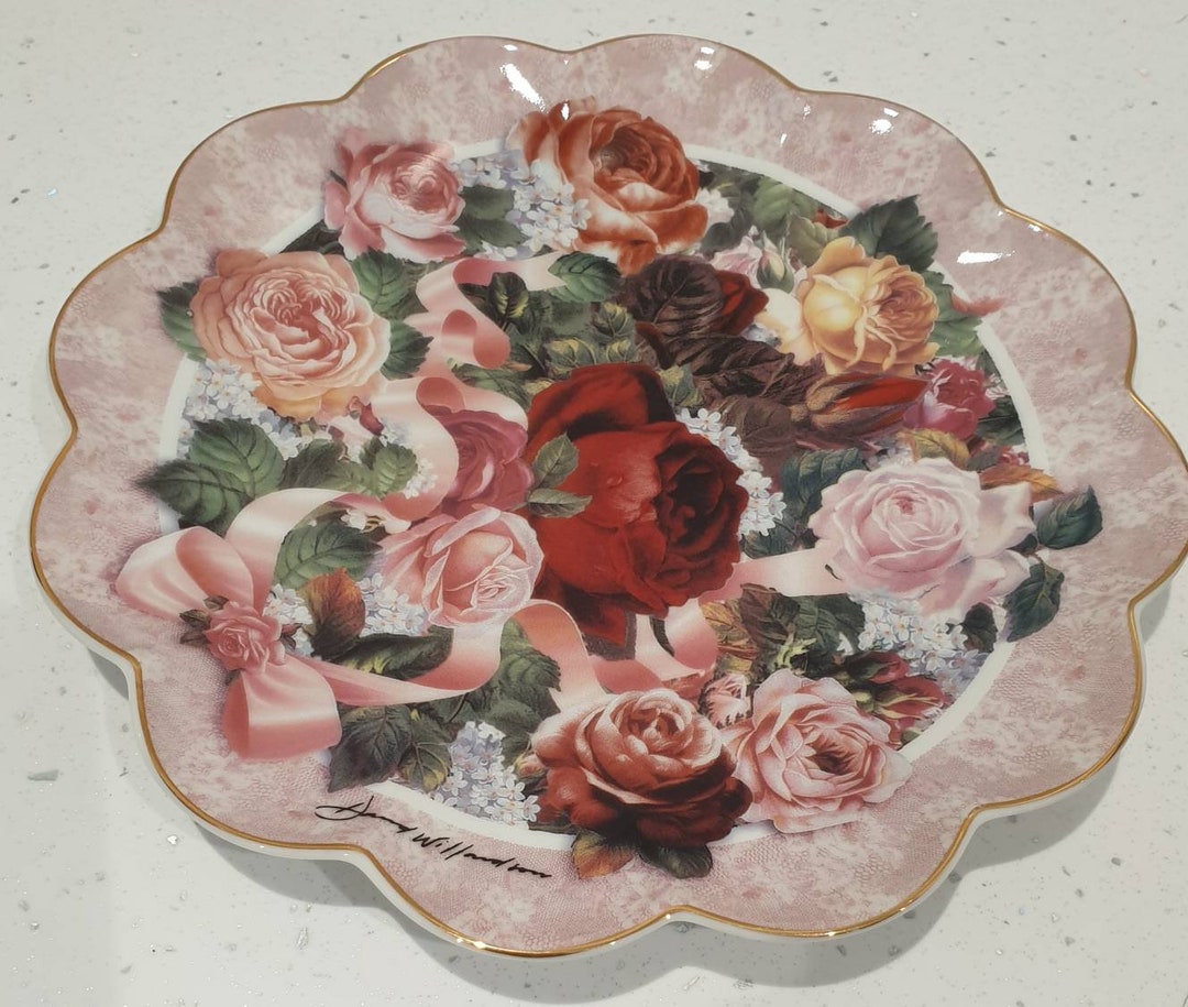 Vintage Limited Edition Bone China Collectors Plate Victorian Rose ...
