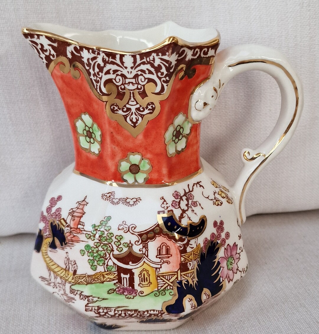 Masons Ironstone Hydra Jug Oriental Garden Pattern - Etsy