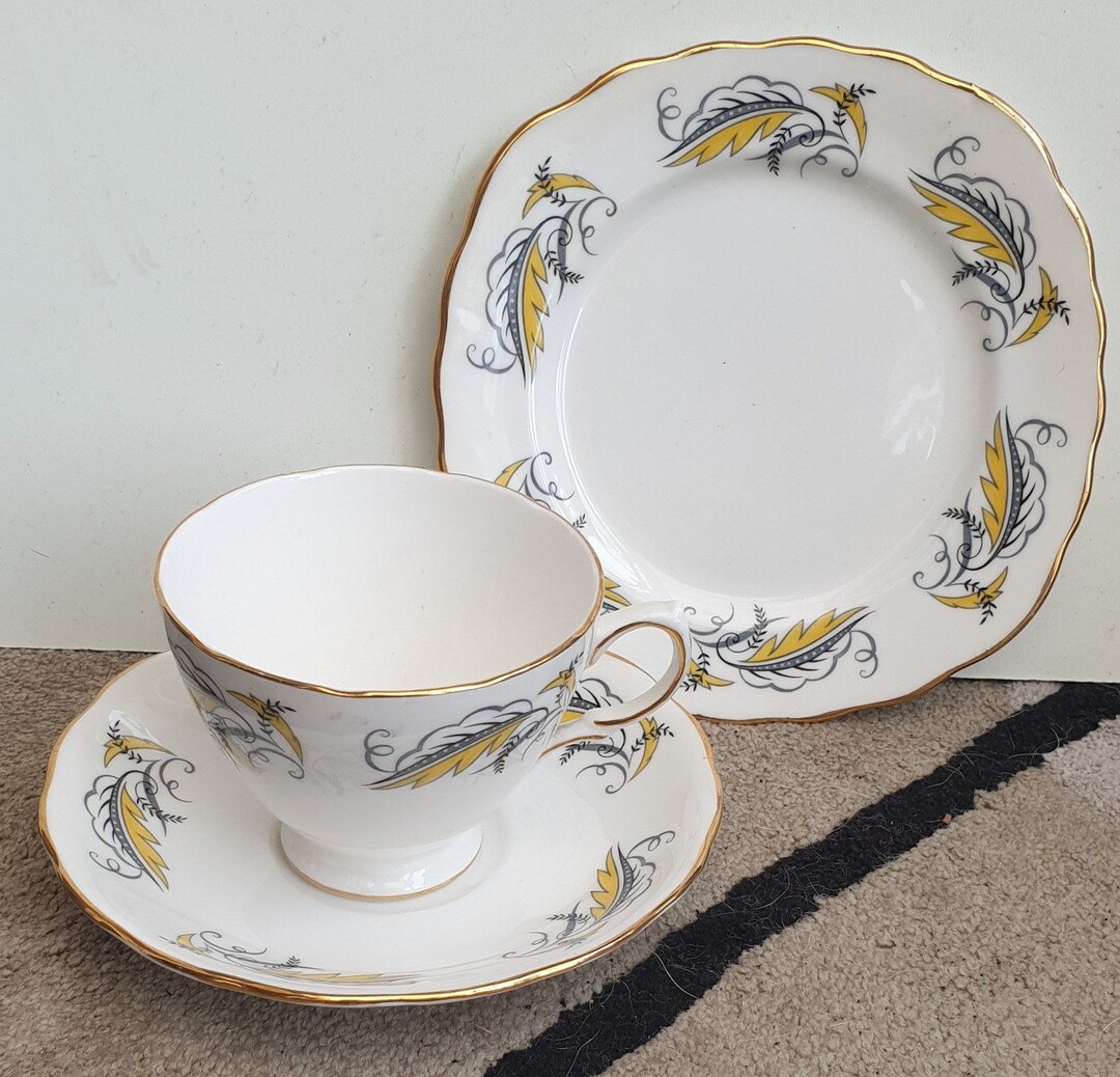 Crown Royal Bone China Trio Black and Yellow - Etsy