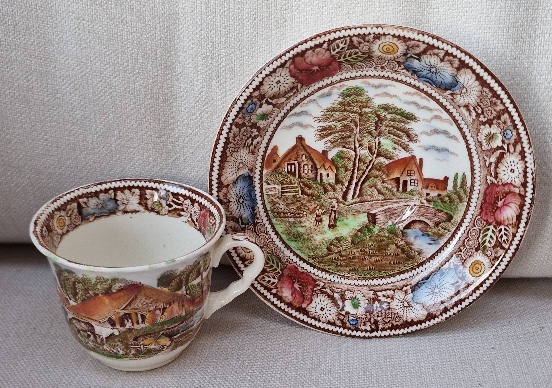 Vintage Midwinter Pottery Small Tea Items. Rural England - Etsy