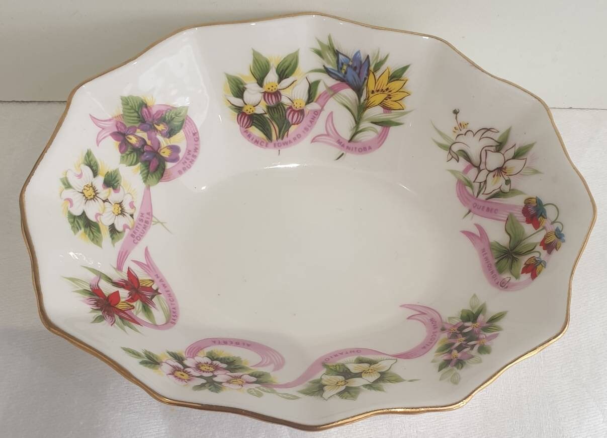 Royal Albert Fancy Nibbles Dish Canadian Emblems Canada | Etsy