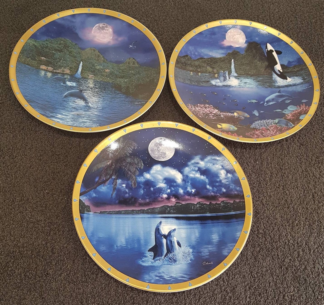 Nice Lenox Bone China Collectors Plates Moonlight Fantasy Plate ...