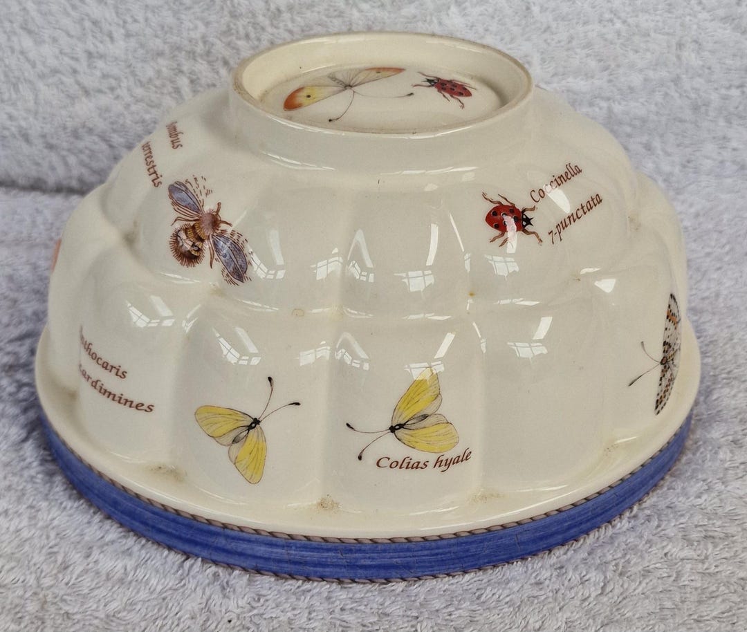 Wedgwood Queensware Jelly Mold Sarah's Garden Blue Border - Etsy