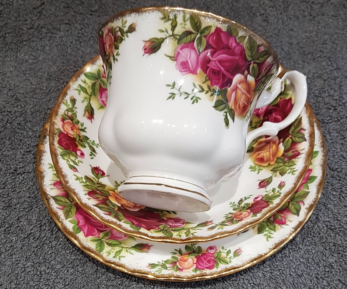 Royal Albert Trio in Classic Old Country Roses Pattern. | Etsy