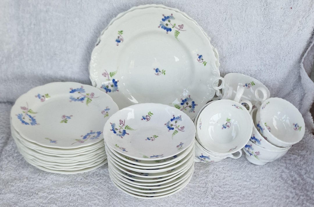 Antique Hilditch Hand Painted English Tea Items - Pattern 213 - Sprigs ...