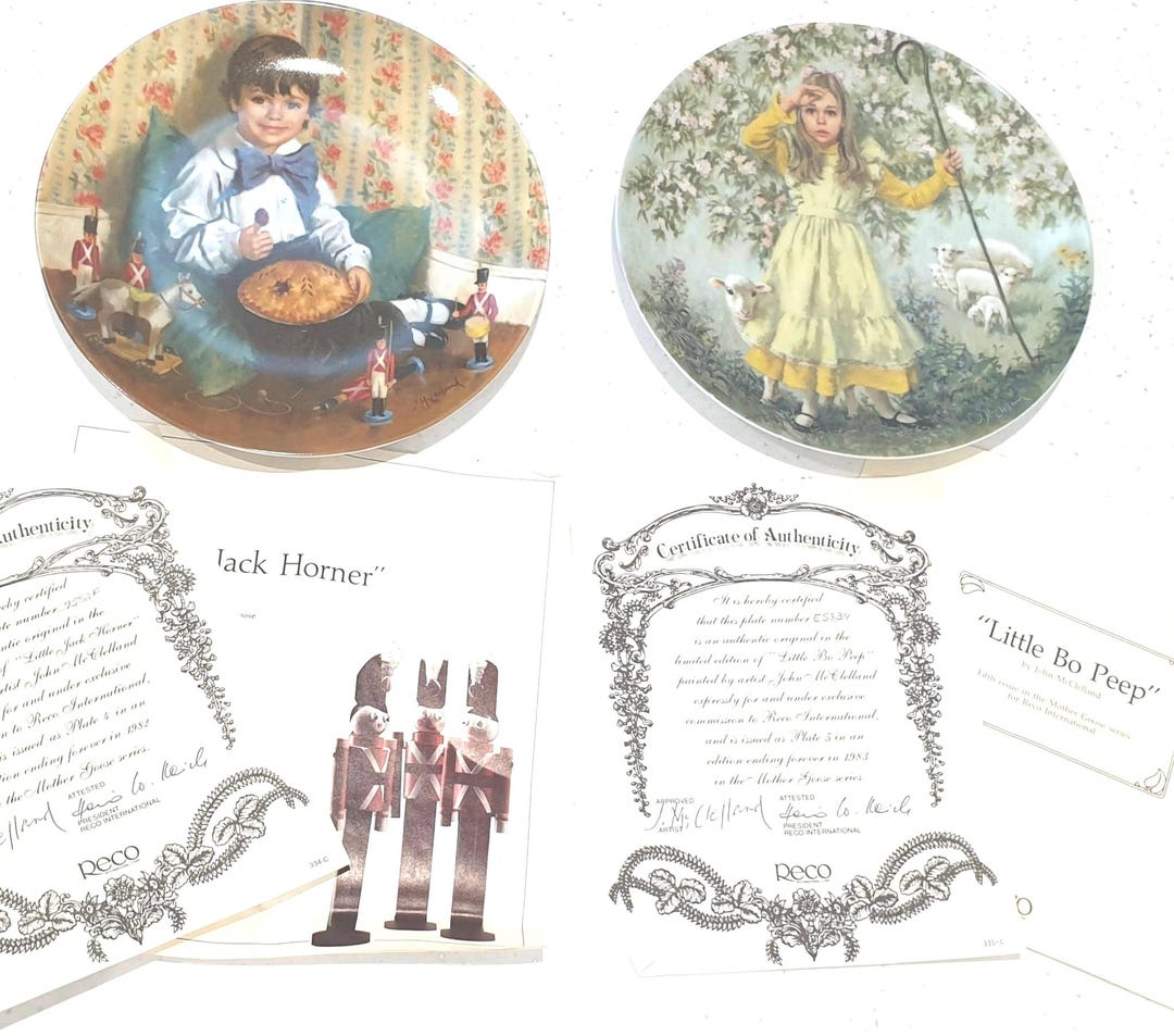 Vintage RECO Porcelain Collector Plate: Mother Goose Series, John ...