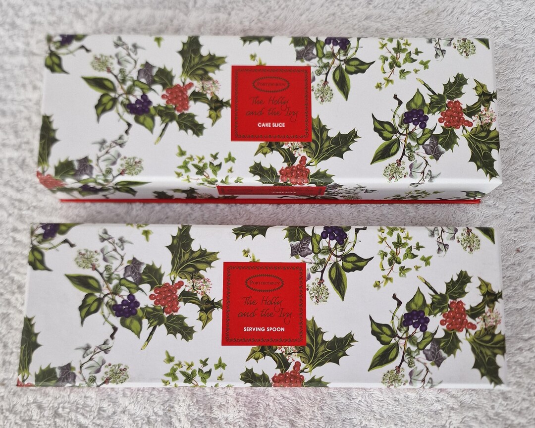 Portmeirion the Holly and the Ivy - Cake Slice and Serving Spoon ...
