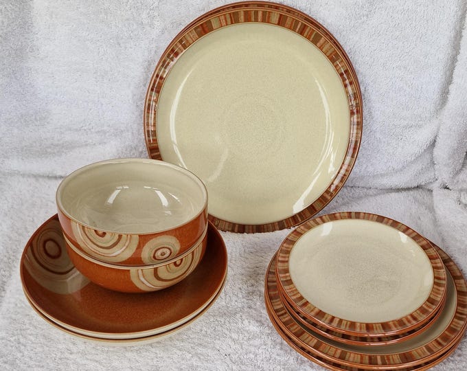 Vintage Denby Stoneware Plates and Bowls - Chilli Fire Patterns ...
