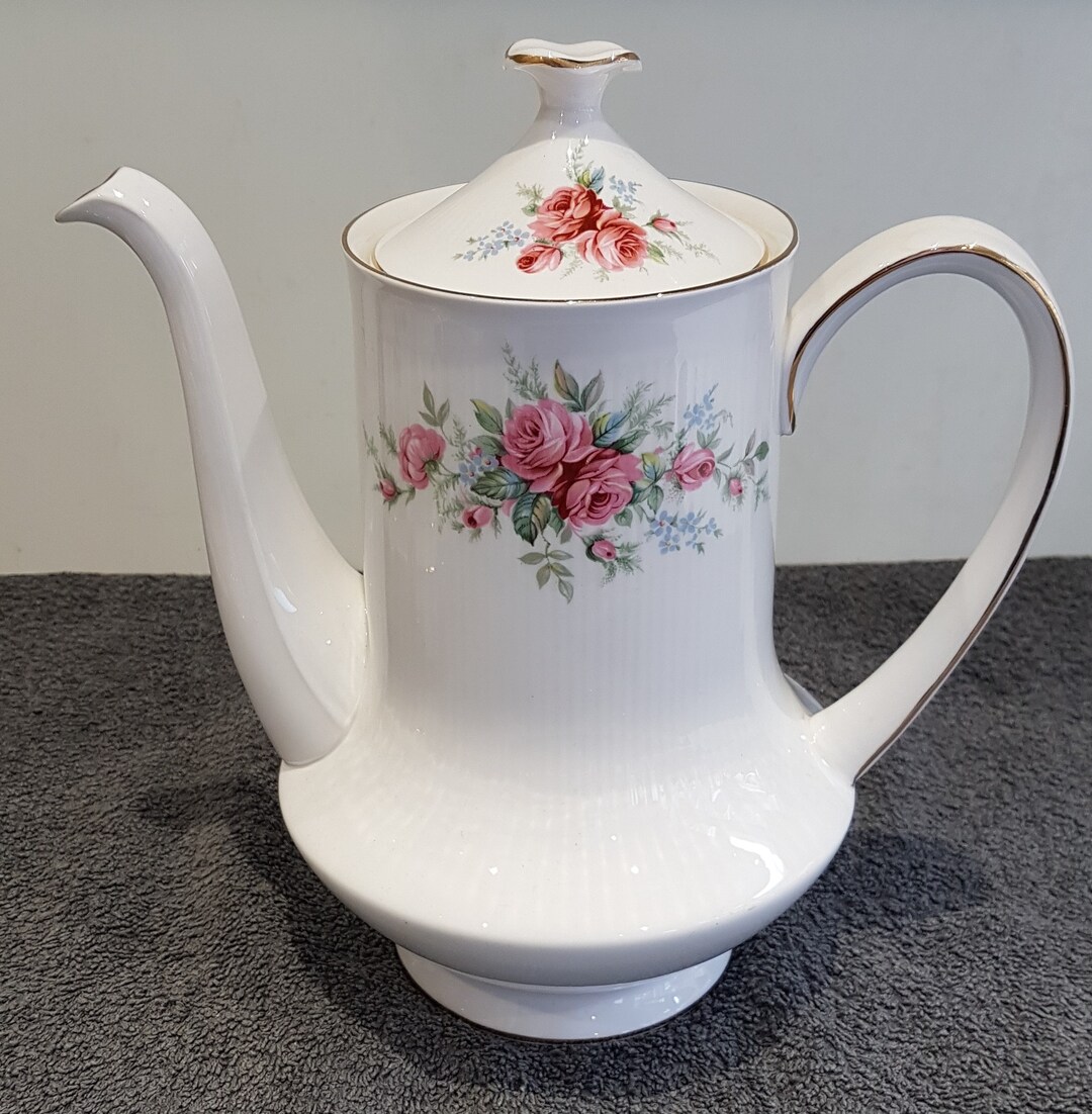 Royal Standard Bone China Coffee Pot - Rambling Rose - Etsy