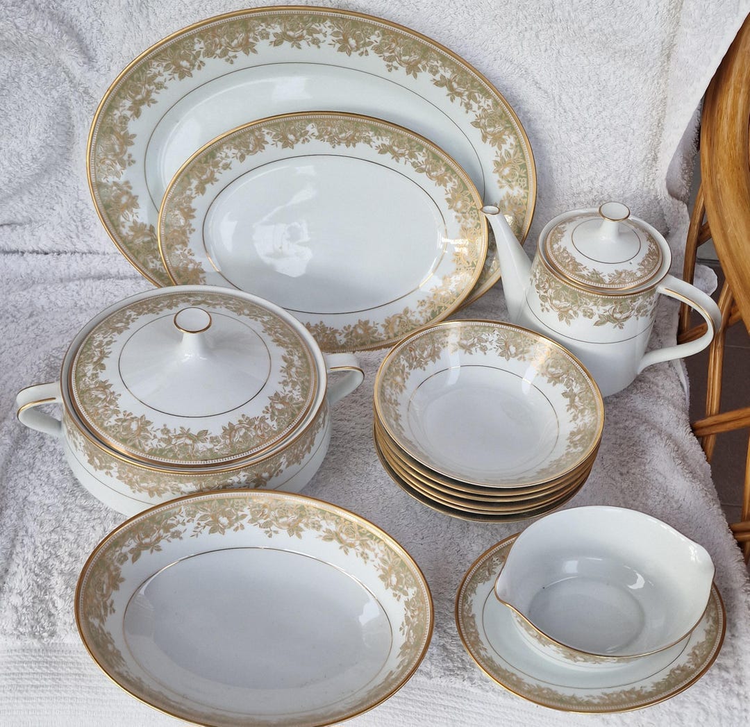 Vintage Noritake Bone China: Lucerne 6880 Tea and Dinnerware - Etsy