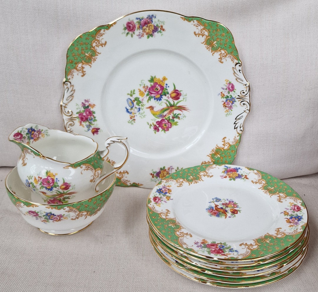 Paragon Bone China Tea Items in Rockingham Green Pattern. - Etsy UK