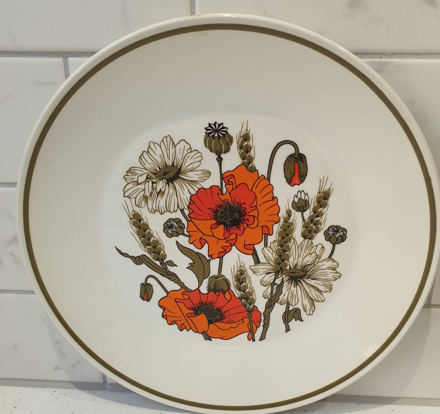 Vintage J G Meakin Pottery Dinner or Breakfast Items - Poppy Pattern ...