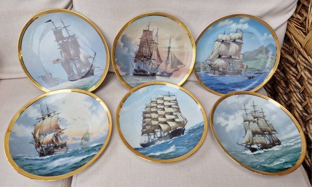 Franklin Mint Golden Age of Sail Plate: Limited Edition 22k Gold ...