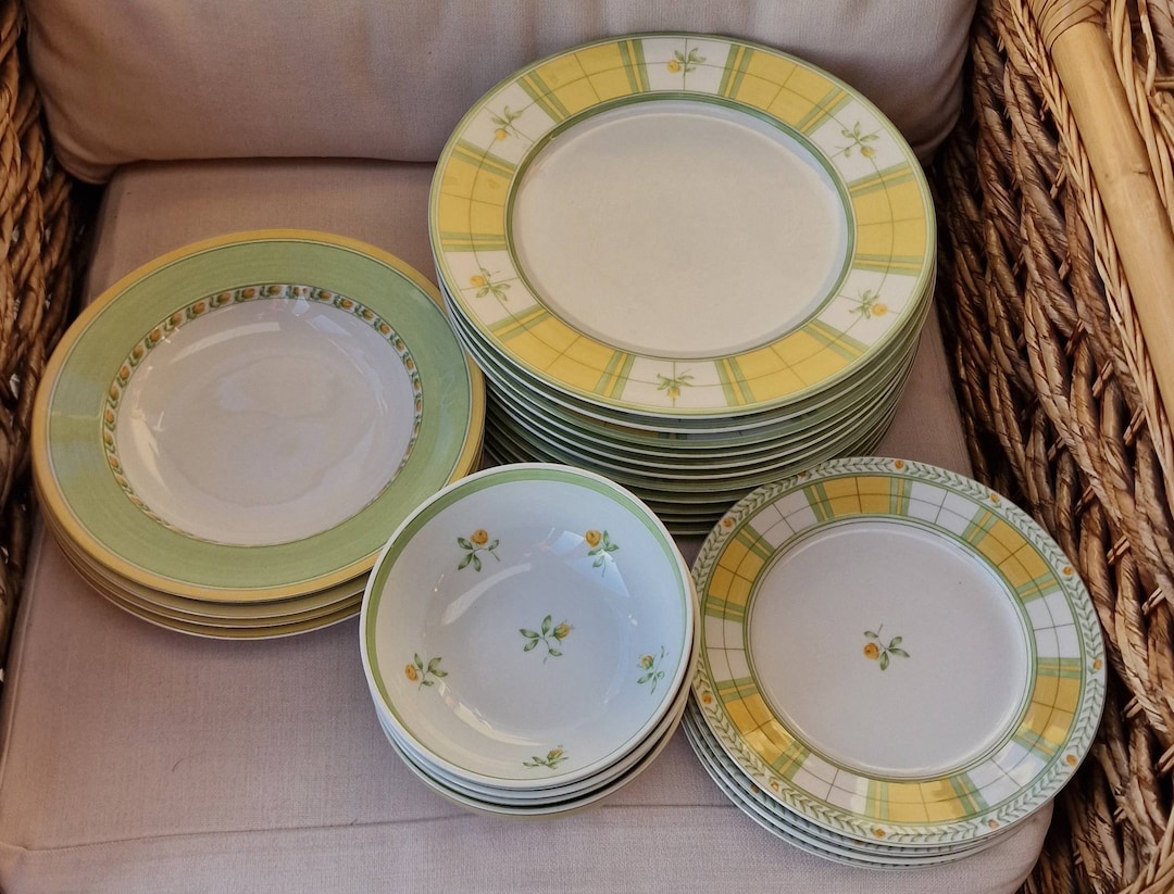 Marks and Spencer, Fine Bone China, Plates and Bowls - Yellow Rose ...