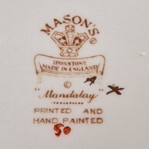 Vintage Masons Ironstone Pottery Tea and Dinner Items Mandalay Blue ...