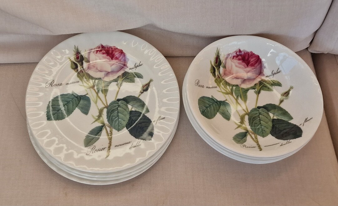 Lovely Roy Kirkham Fine Bone China Plates and Bowls Redoute Roses ...
