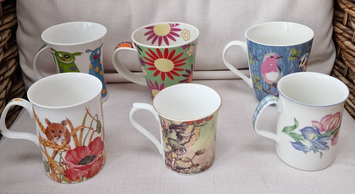 English Bone China Mugs by Various High Quality Makers 6 - Etsy UK
