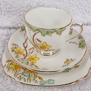 Vintage, Hand Painted, Roslyn Bone China Tea Items Springtime Pattern ...