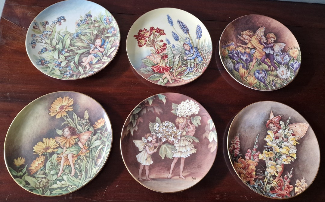 Border Fine China Cicely Mary Barker Flower Fairies Plates. Six ...