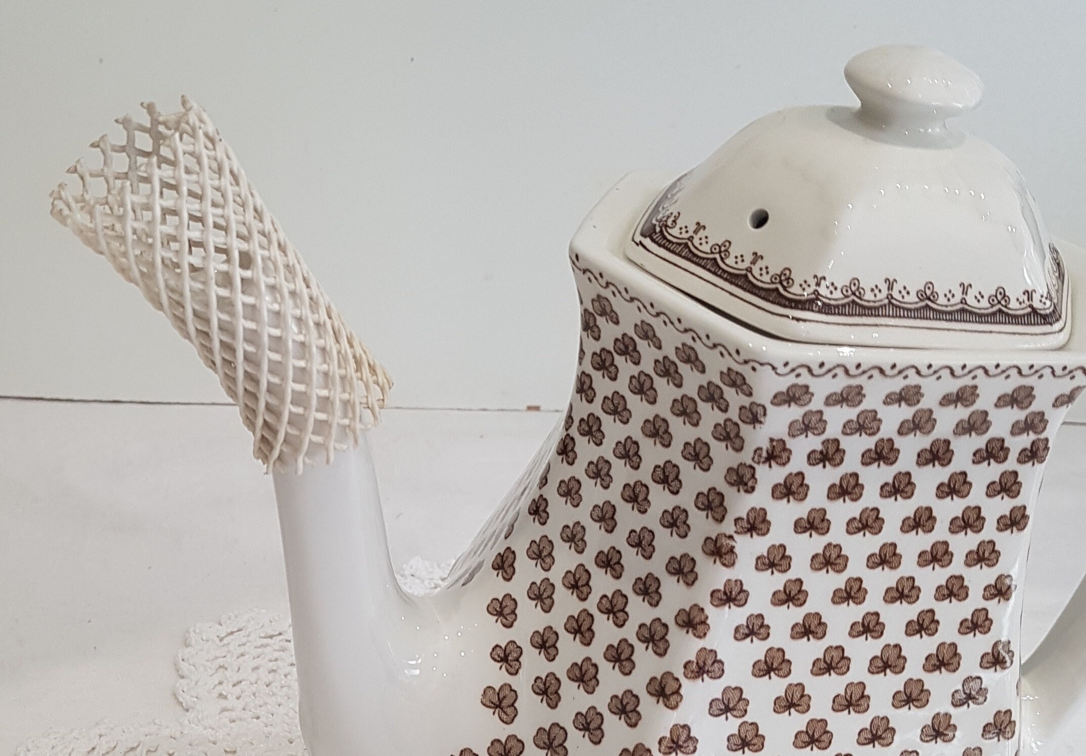 Adams Ironstone Pottery Footed Hexagonal Shaped Coffee Pot - Etsy UK