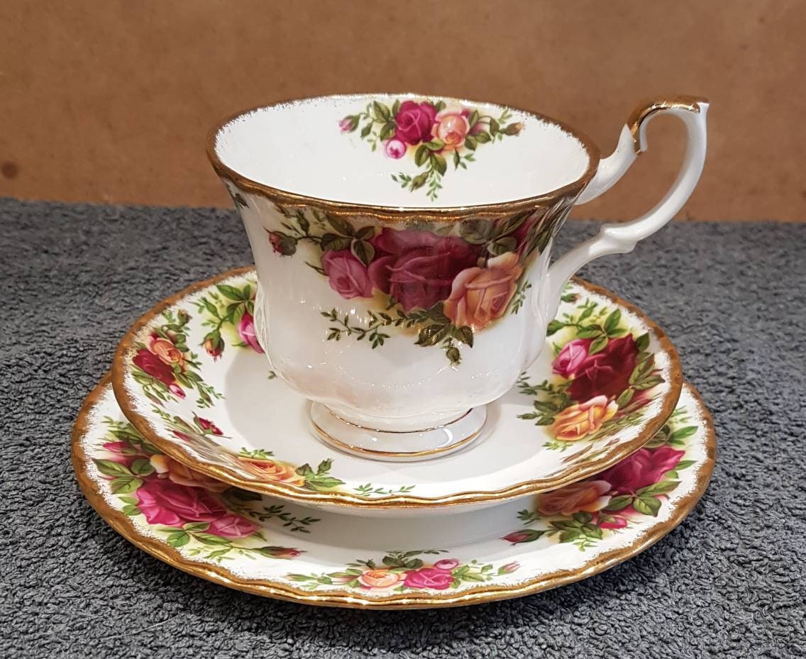 Royal Albert Trio in Classic Old Country Roses Pattern. | Etsy
