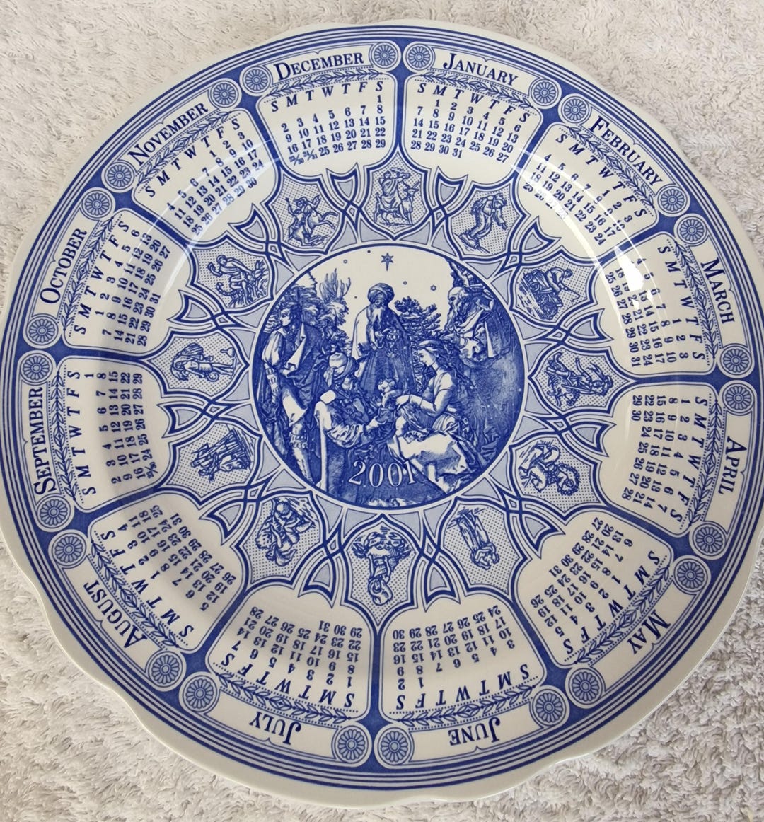 Spode Blue Room Collectors Plate - Calendar Plate. - Nativity - 2001 - Etsy