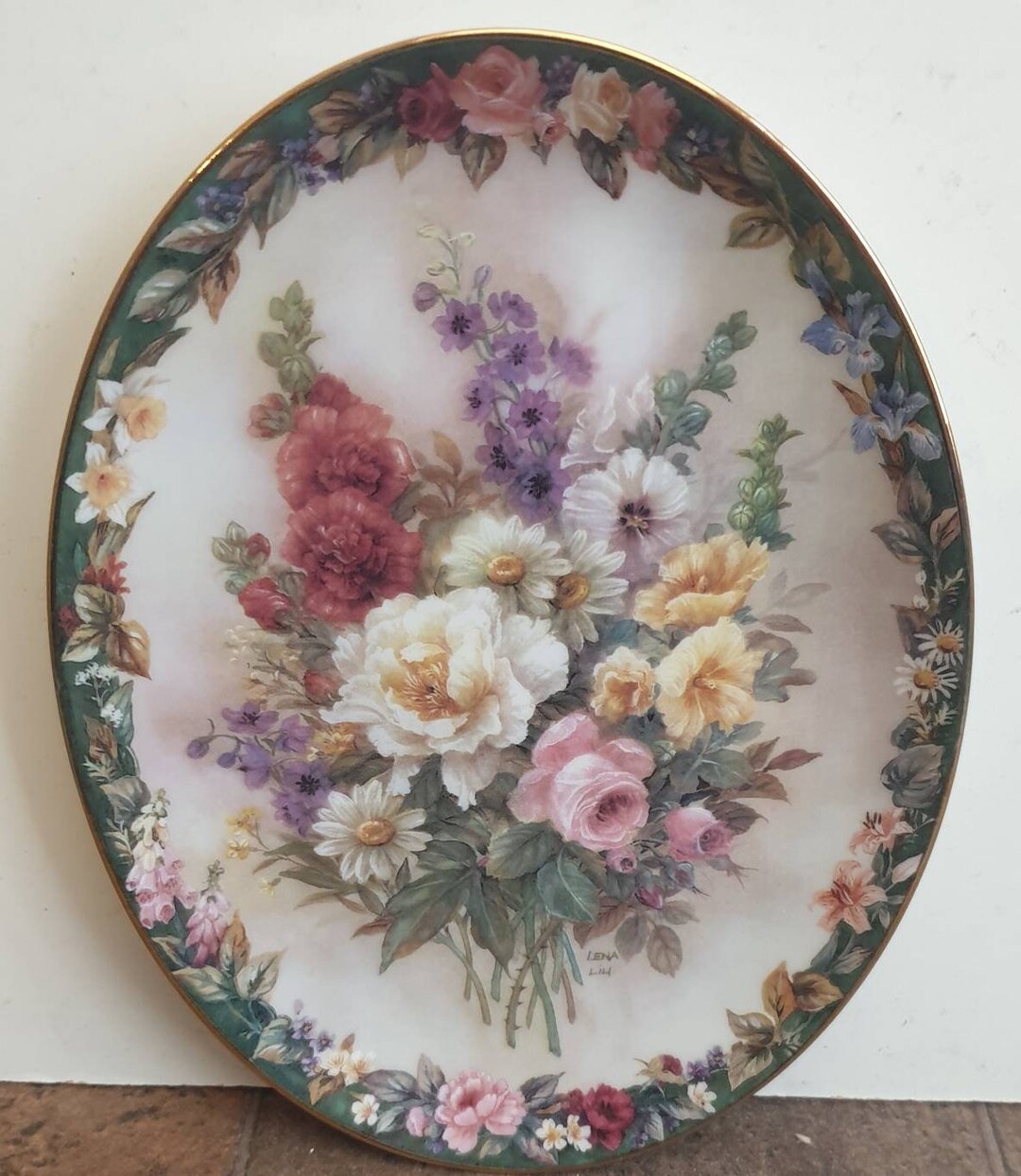 Lovely Lena Liu Collectors Plate From Lena Liu's Floral Cameos ...