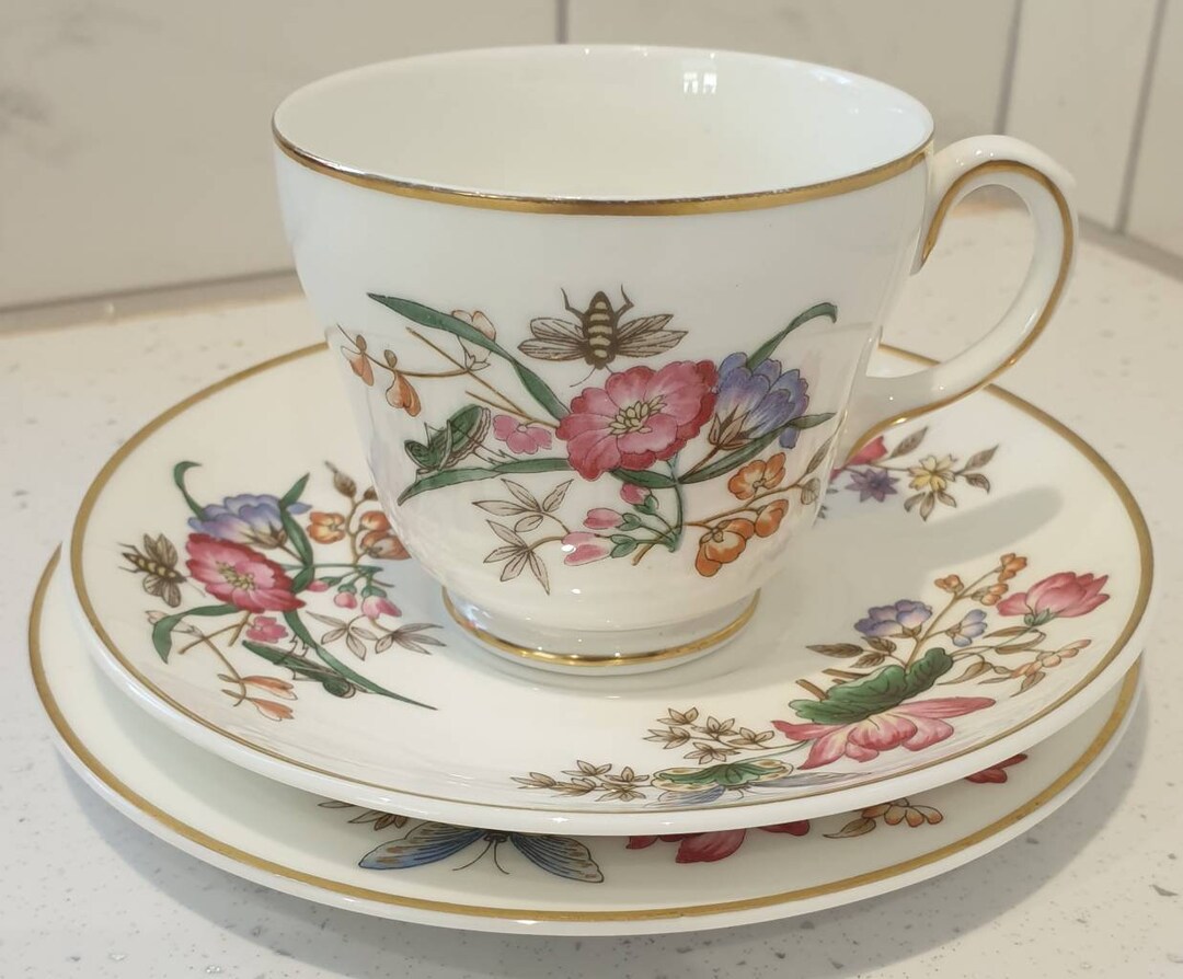 Wedgwood Bone China Trio in the Lovely Sandon Pattern. - Etsy