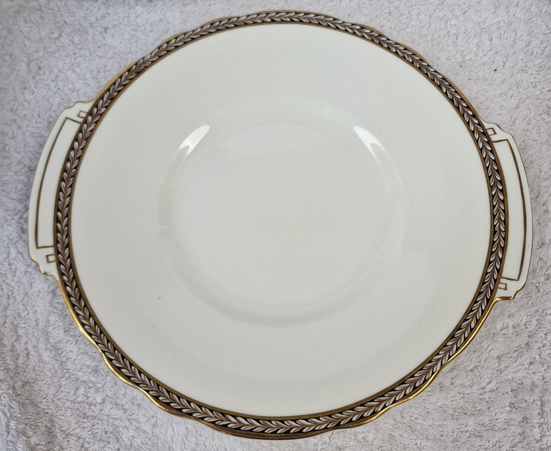 Vintage George Jones, Crescent, Bone China Cake Plate - Classic Laurel ...