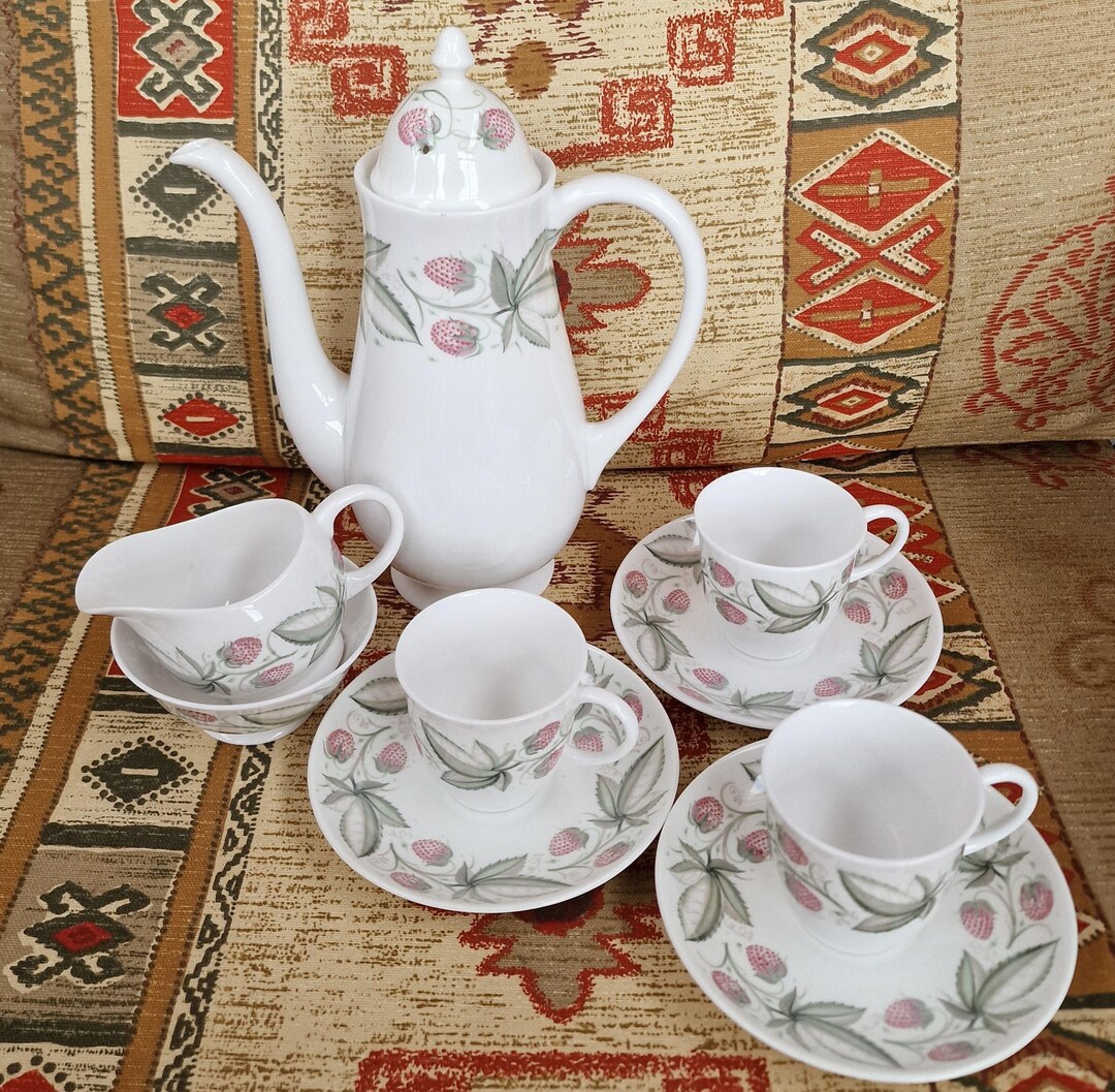 Vintage Susie Cooper Bone China 7 Piece Coffee for 2 Set - Beautiful ...
