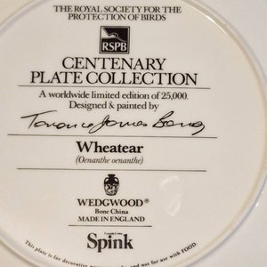Limited Edition Wedgwood Collectors Plates - RSPB Centenary Plate ...