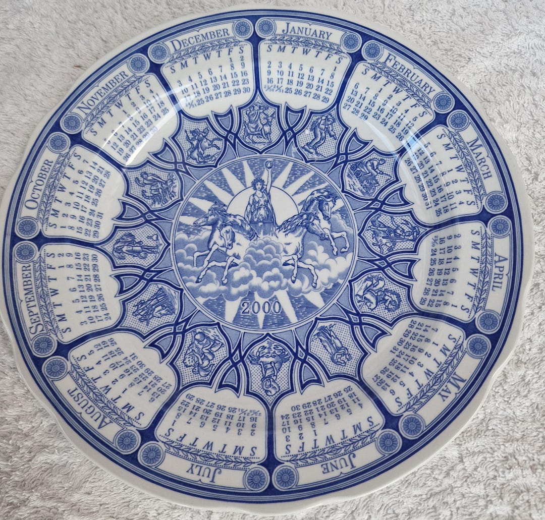 Spode Blue and White Collectors and Display Plate - 2000 Calendar Plate ...