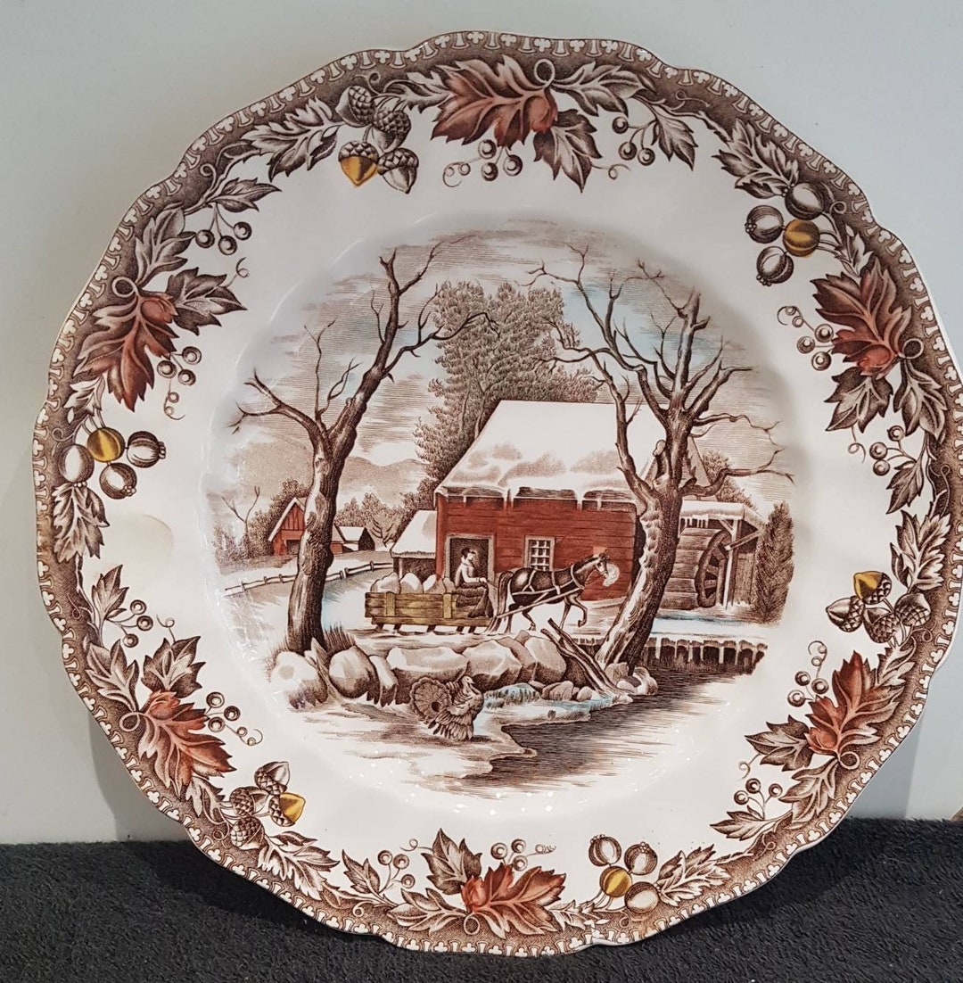 Johnson Brothers Pottery Hand Engraved Dinner Plate - Country Life - Etsy