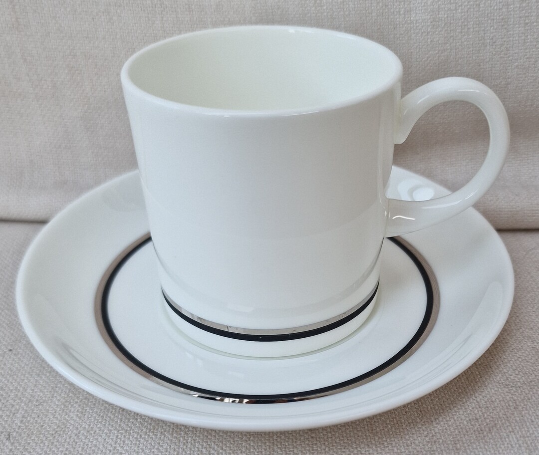 Vintage Wedgwood Susie Cooper Bone China Coffee Can or Cup and Saucer ...