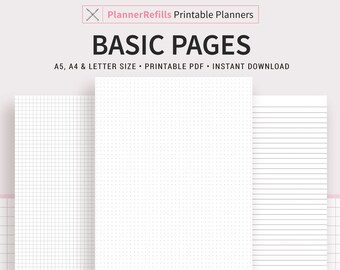 Printable Planner Pages - Etsy