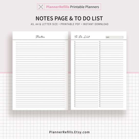 Calendars & Planners Notes A4 PLANNER BUNDLE Letter Size Agenda Filofax ...