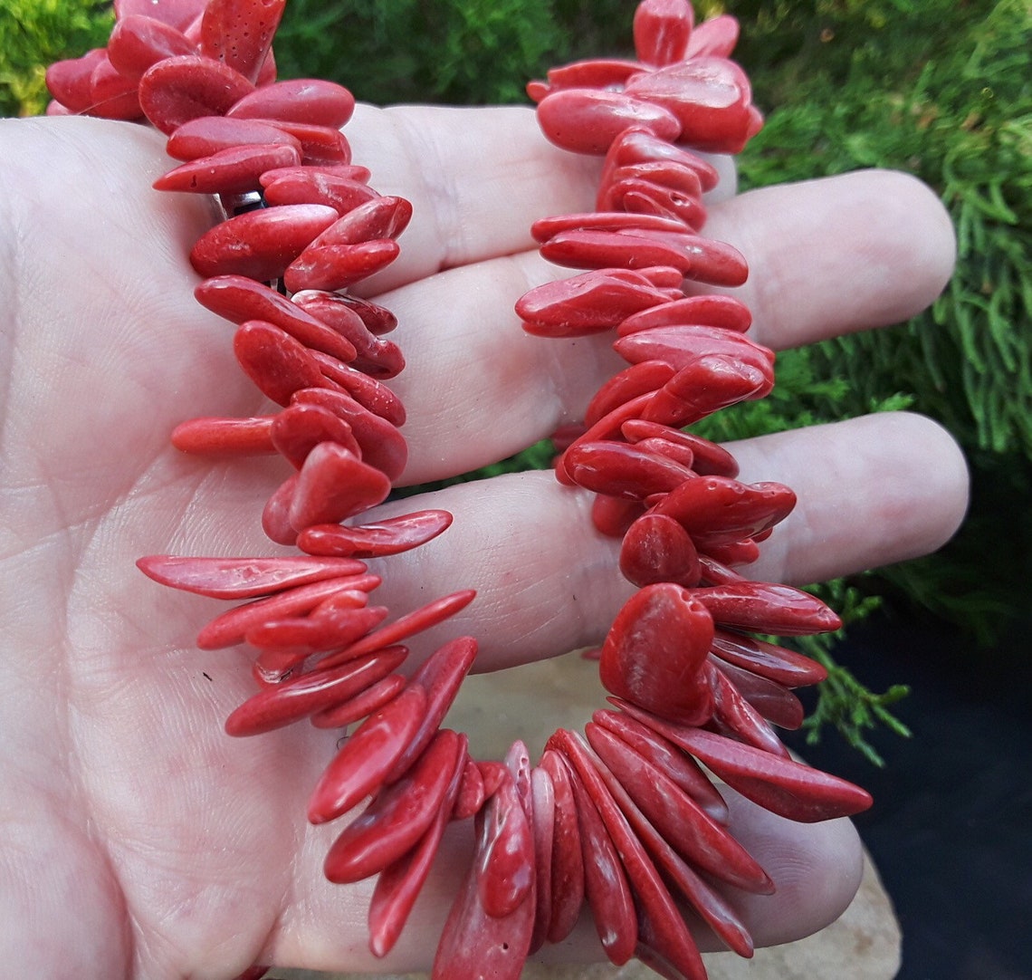 Red Orange Spiny Oyster Shell Santo Domingo Necklace | Etsy