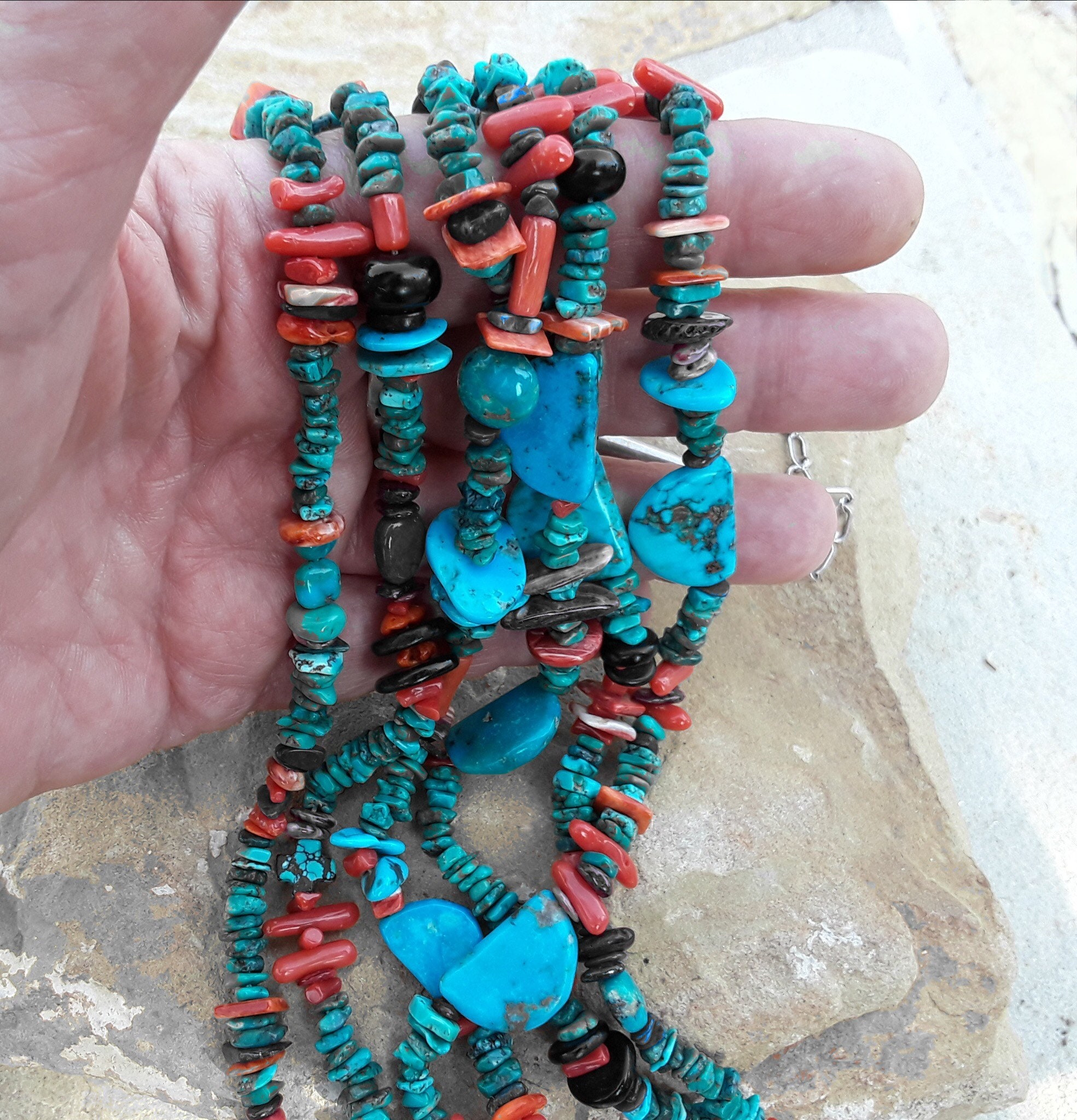 Daniel Coriz Treasure Necklace Made With Natural Turquoise ...