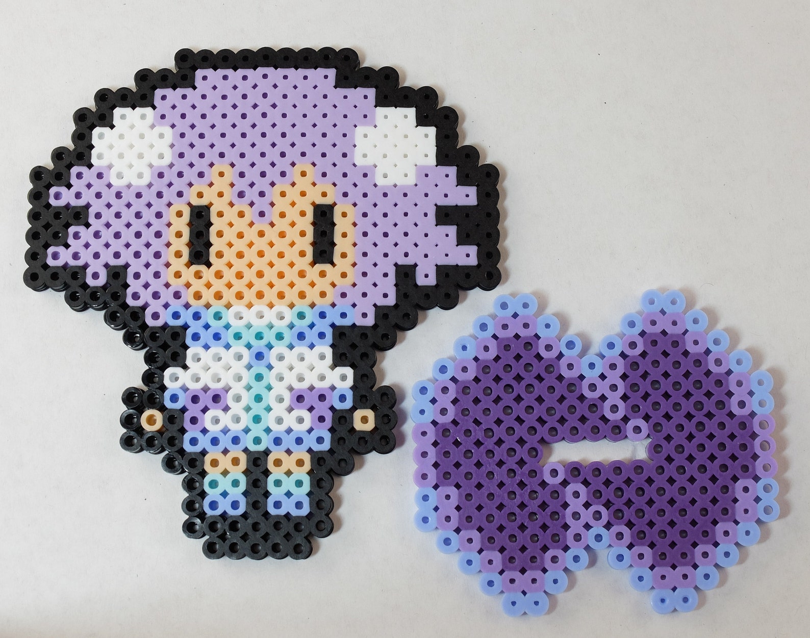 Hyperdimension Neptunia - Neptune Pixel Bead Art With Stand - Etsy