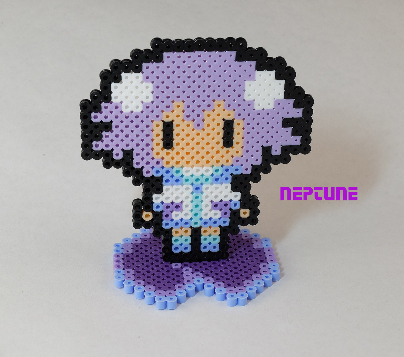 Hyperdimension Neptunia - Neptune Pixel Bead Art With Stand - Etsy