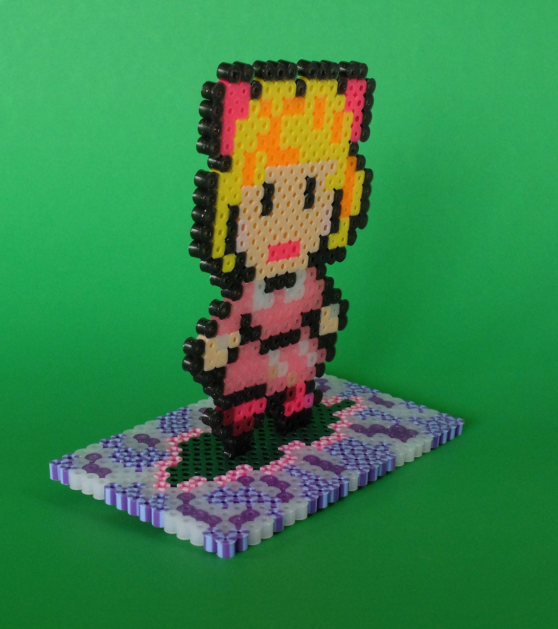 Earthbound Glitter Paula Pixel Bead Art With Stand - Etsy