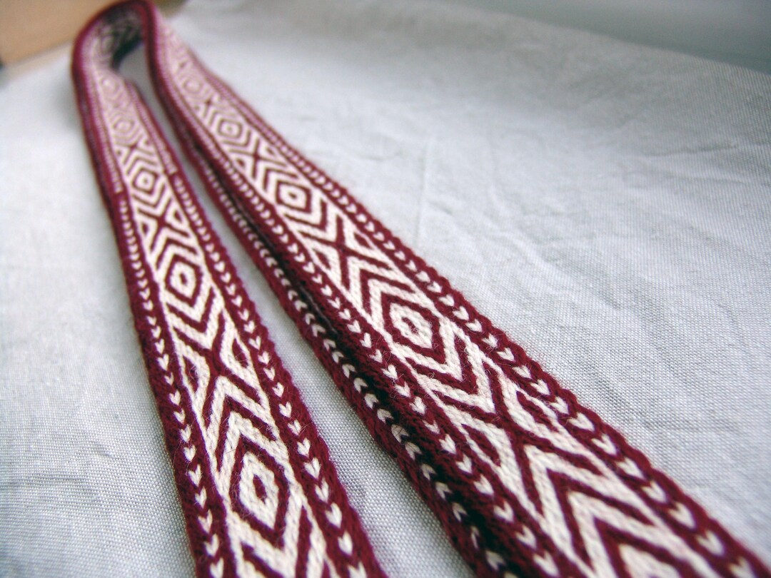 Bordo- Tablet Woven Belt, Band, Tablet Weaving, Pure Wool, Classic ...