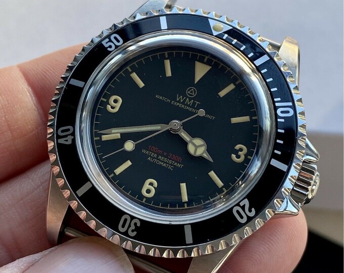 Watch Experimental Unit WEU Vintage Sub Royal Marine Faux Patina Divers ...