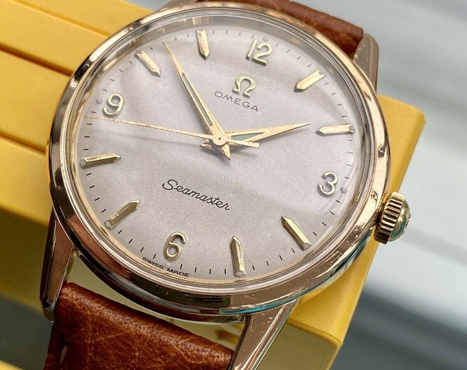 Omega Seamaster Rose Gold Mens Vintage 285 Hand Winding Jumbo 35mm 1959 ...