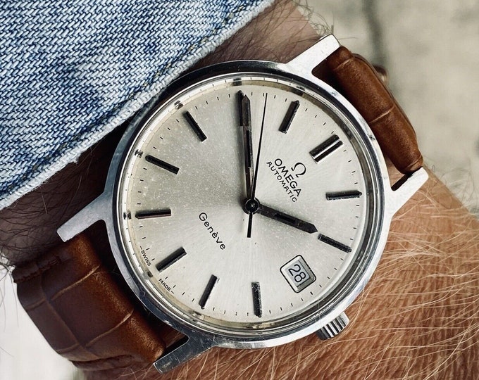 Omega Geneve Automatic White Dial Steel Men Vintage 1972 second hand ...