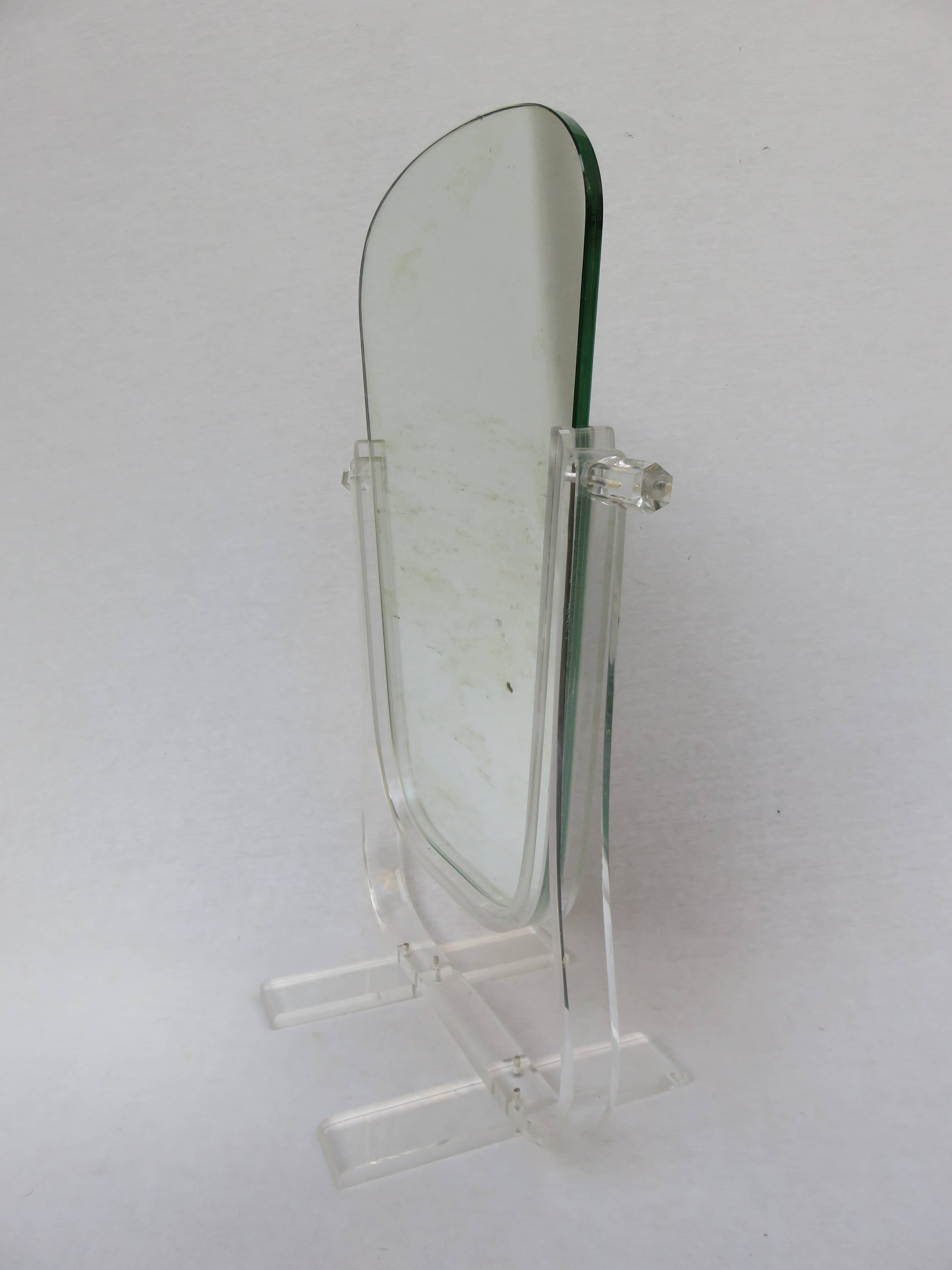 Large Table Mirror, 50s/60s, From a Shop, Plexiglass, Double-sided ...