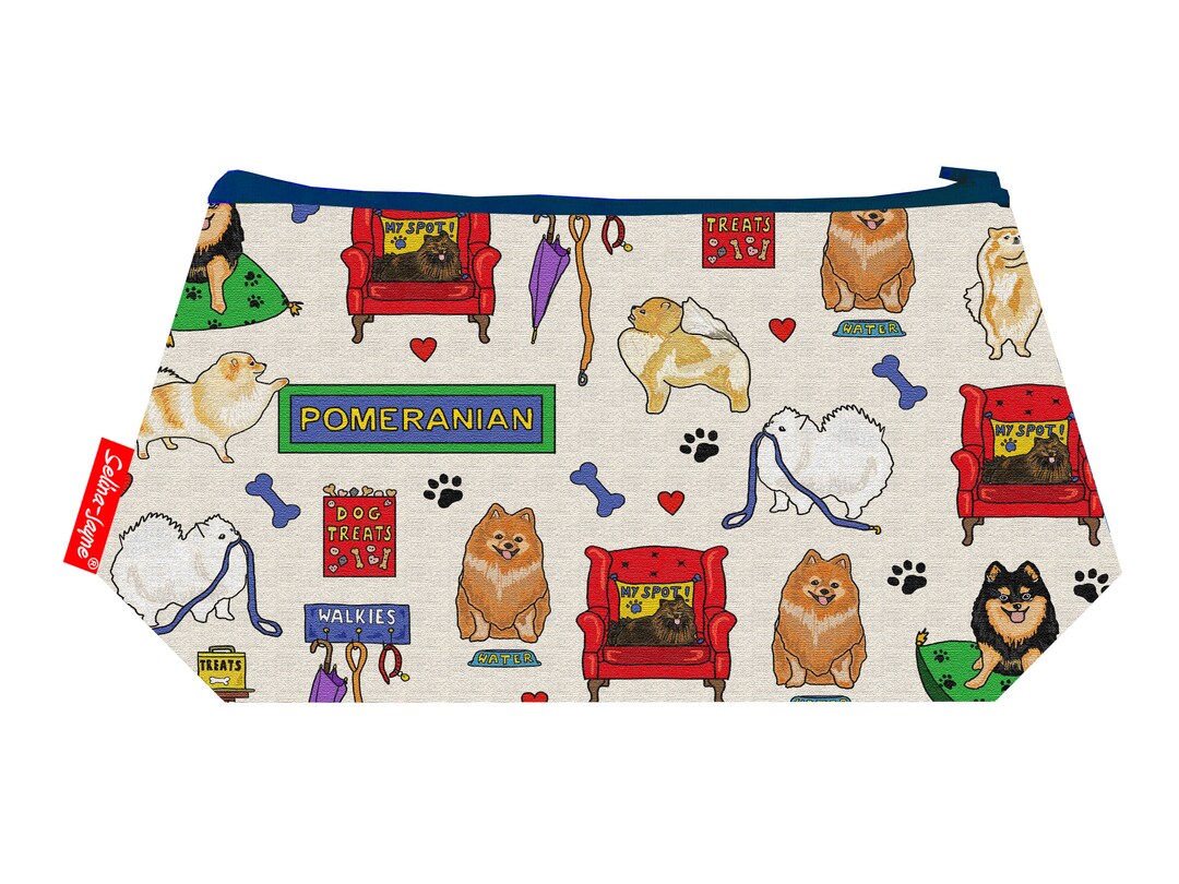 Pomeranian Dog Cosmetic Bag by Selina-jayne - Etsy
