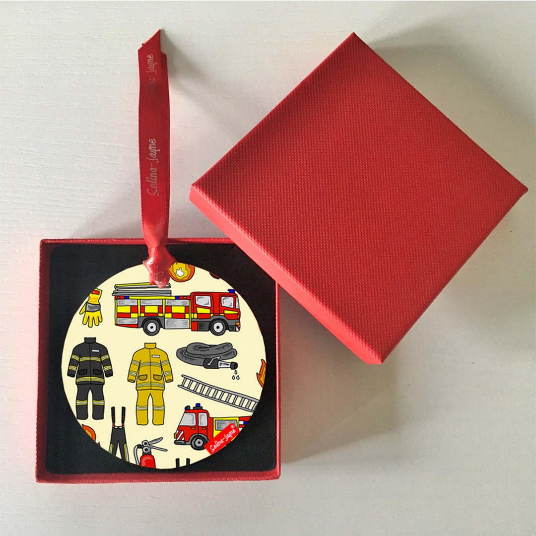 Fireman Ceramic Hanging Decoration by Selina-jayne - Etsy