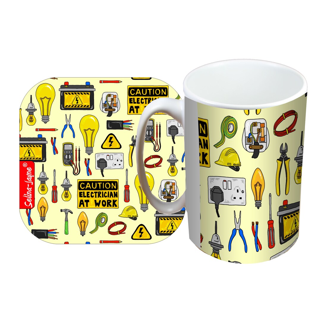 Electrician Mug and Coaster Gift Set by Selina-jayne - Etsy